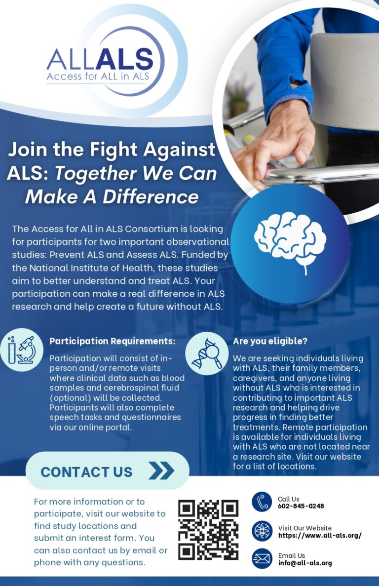 Increasing Access for ALL in ALS: the ALL ALS Research Studies | ALS ...
